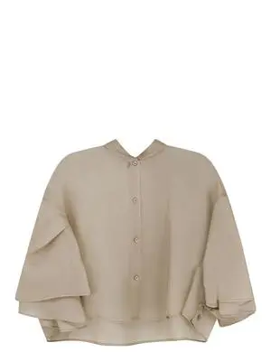 Max Mara Mxadonna Silk Shirt Beige