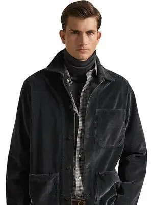 Ralph Lauren Corduroy Utility Overshirt - Deep Grey