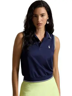 Ralph Lauren Sleeveless Polo Shirt - Navy/ceramic White/blue