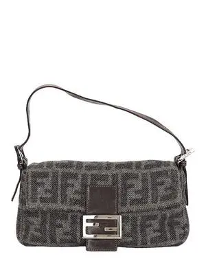 Undefined Fendi Zucca Baguette Shoulder Bag - Grey