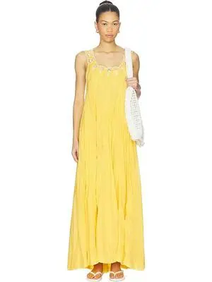 Free People Dahlia Embroidered Maxi Dress In Cream - Pearl Island |  Editorialist
