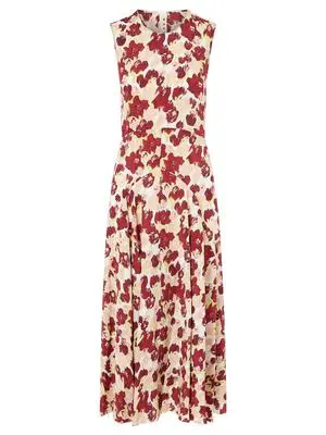 Marni Printed Silk Crepe De Chine Maxi Dress - Multi
