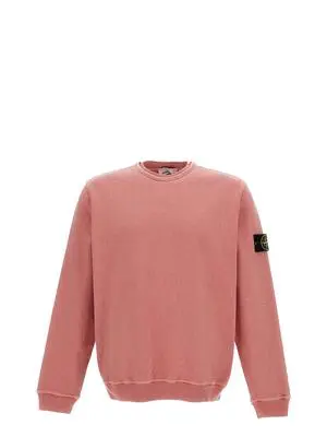 Stone Island Cotton Crewneck Sweatshirt Rose