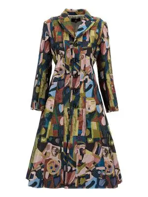 Anrealage Jacquard Patchwork Coatlet - Multicolor