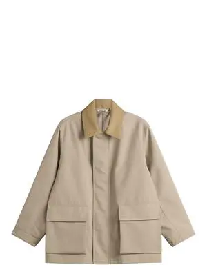 Auralee Wool Max Canvas Blouson Jacket - Top Gray Beige