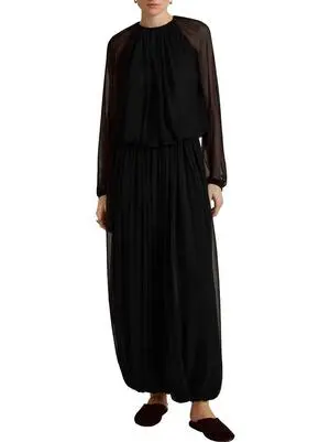 Marina Moscone Draped Cocoon Pant - Black