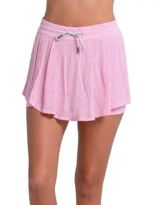 Lucky In Love High Waist Pleated Skirt - Paris Pink