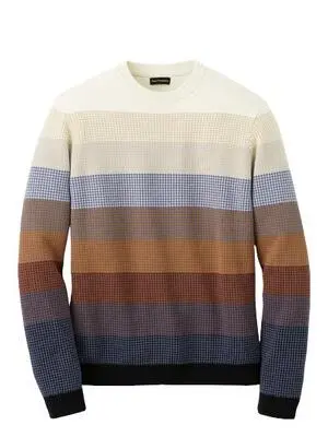 PAUL FREDRICK Cotton Crewneck Sweater - Multi
