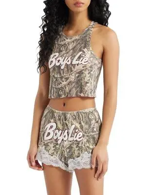 BOYS LIE Graphic Crop Camo Tank - Multi