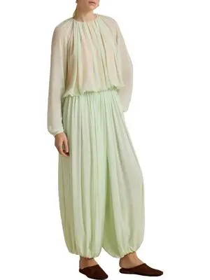 Marina Moscone Layered Long Sleeve Blouse Hemlock