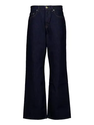 Casablanca Indigo Baggy Cotton Denim Jeans - Blue