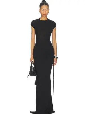 Ottolinger Ottolinger Sleevy Lurex Maxi Dress Black
