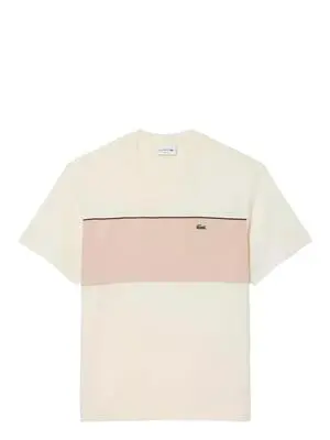 Lacoste Colourblock Crewneck T-shirt - Neutrals