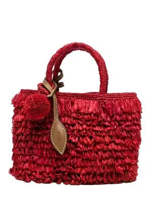 AFAR Fringed Raffia Tote Bag