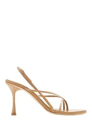 Studio Amelia Wishbone 90 Strappy Heeled Sandals - Neutrals