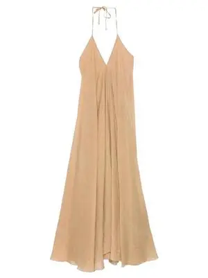 Dixie Halterneck Maxi Dress Neutrals