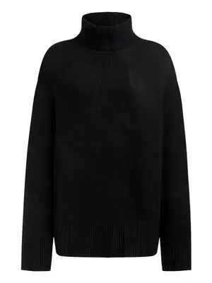 12 STOREEZ Merino Turtleneck Sweater - Black