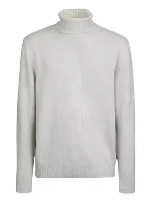 Sease Roll-neck Ribbed Cashmere Sweater - Grey