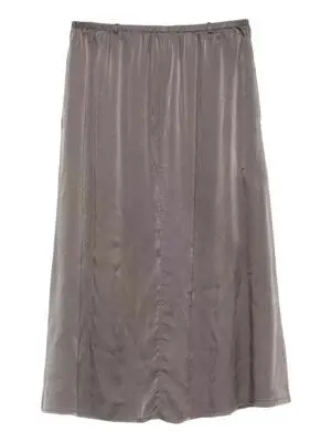 PRIVATE 0204 Elasticated Midi Skirt - Grey