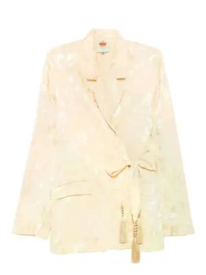 Farm Rio Notched Lapel Blazer - Neutrals
