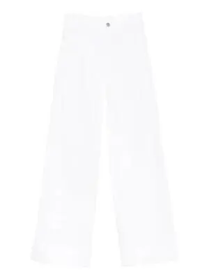 Victoria Beckham Belt-loop Wide-leg Jeans - White
