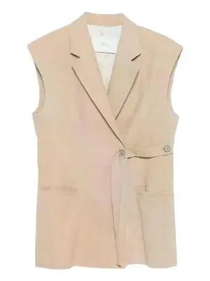 TELA Charlie Button Waistcoat - Neutrals