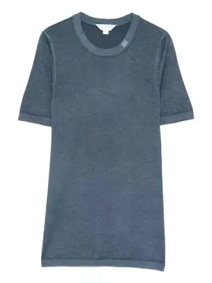 Malo Tavolozza Cashmere Short-sleeves Sweater - Blue