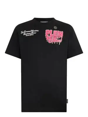 Philipp Plein Round Neck Gelato Monsters T-shirt - Black