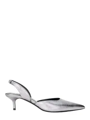 Staud Sebastian Slingback Pumps Silver