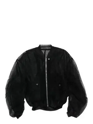Rick Owens Sheer Zip-up Jacket - Black