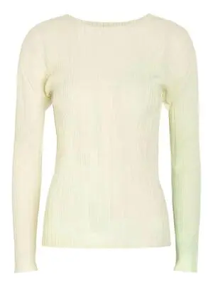 Issey Miyake Plissé-effect Long-sleeve Top - Neutrals