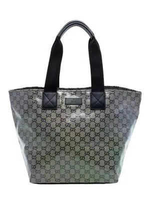 Gucci Gg Crystal Web Tote - Grey