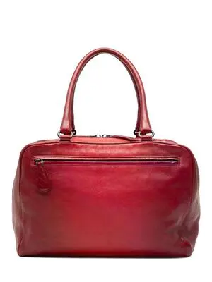 Bottega Veneta Medium Goatskin Madras Sfumato Brera Handbag - Red
