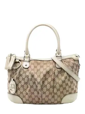 Gucci Gg Canvas Sukey Satchel - Neutrals