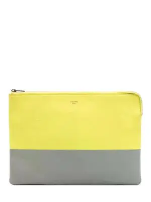 CELINE 2014 Bicolor Leather Solo Clutch Bag