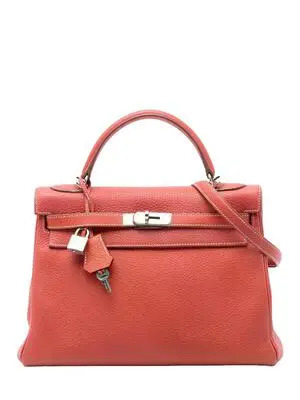 Hermès 2011 Clemence Kelly Ii Retourne 32 Satchel - Orange
