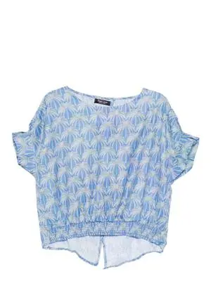BLAKLACE Graphic Print Blouse - Blue