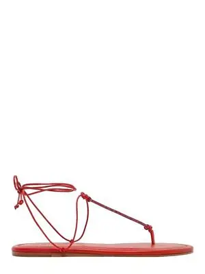 Farm Rio Tie Stone Sandals - Red