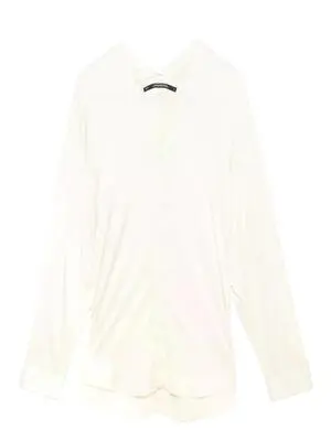 JULIUS Slit Neck Shirt - White