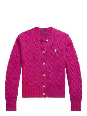 Polo Ralph Lauren Cable-Knit Cardigan Pink