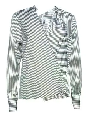 JOSEPH Striped Wrap Shirt