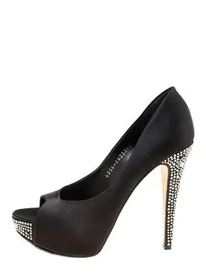 GINA 125mm Crystal-embellished Pumps - Black