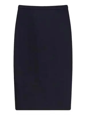 Max Mara High-waisted Slit Skirt - Blue