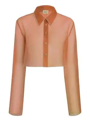 Khaite Fritz Silk Organza Top - Orange