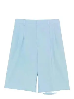 Tagliatore Pleated Shorts - Blue