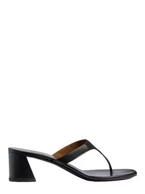 Khaite T-bar Sandals - Black