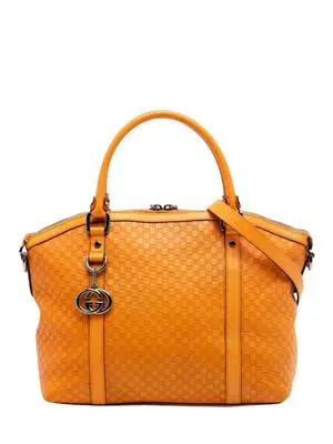 Gucci Medium Guccissima GG Charm Dome Satchel Orange