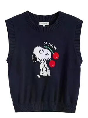 Chinti & Parker Knitted Cotton Tank Top - Blue