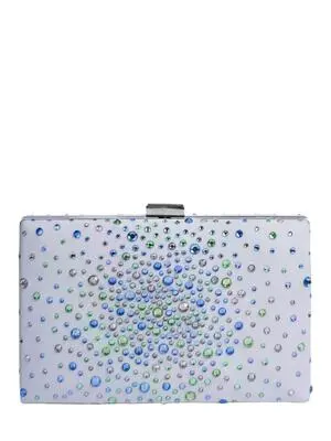 GEMY MAALOUF Rhinestone-embellished Clutch - Grey