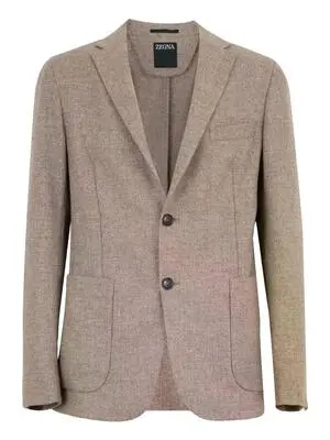 Zegna Double-breasted Blazer - Brown